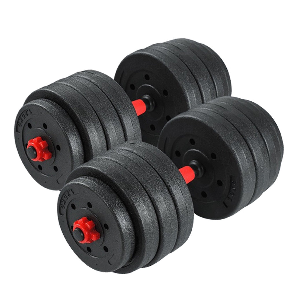 BG SPORT Dumbbell PVC Set 40 kg PVC Alat Olahraga Fitness Angkat Besi ...